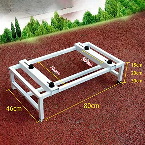 FANOYA Mini Split Bracket, Slab Condenser Stand, Heavy Duty Ground Stand Bracket for Ductless Mini Split Air Conditioner and Heat Pump, White