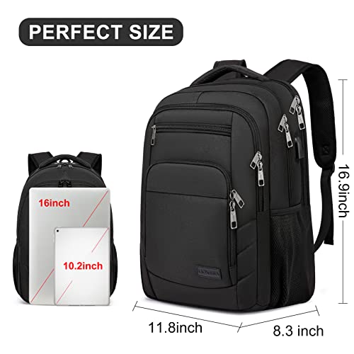 Travel Laptop Backpack, Large School Backpack for Boys, Business Slim Durable Laptop Backpack with USB Charging Port, 15.6 Inch Anti Theft Water Resistant College Computer Bag Daypack for Men Women