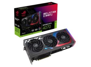 asus rog strix geforce rtx™ 4070 oc edition gaming graphics card (pcie 4.0, 12gb gddr6x, dlss 3, hdmi 2.1, displayport 1.4a)