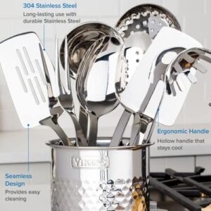 Viking Culinary 3-Ply Stainless Steel Cookware Set, 17 piece | Includes Pots & Pans, Steamer Insert & Glass Lids | Dishwasher, Oven Safe & 304 Stainless Steel Kitchen Utensil Set