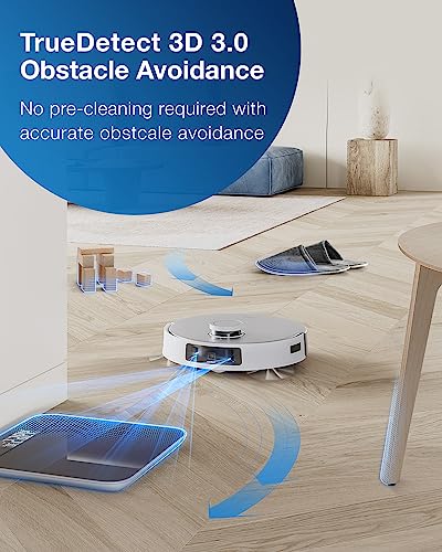 ECOVACS DEEBOT T20 Omni Robot Vacuum and Mop, Hot Water Mop Washing, Self-Emptying, Hot Air Drying, 6000Pa Suction, OZMO Turbo Spinning Mop with Auto Mop Lift, Obstacle Avoidance, YIKO Voice Assistant