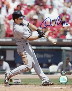 dan uggla signed marlins 8x10 coa mlb authentic & mounted autograph photo - autographed mlb photos