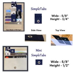 SimpleTabs -Remove Credit Cards with Ease and Style, Removeable and Reuseable Tabs, Includes 5 Pull Tabs per Set, Wallet, Purse, Handbag, Cellphone Case (Bumble Bee, SimpleTabs)