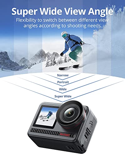 AKASO Brave 8 4K60FPS Action Camera, 48MP Photo Touch Screen Waterproof Super Wide Angle 16x Slo-mo SuperSmooth Stabilization Underwater Camera with Remote Control Helmet Accessories