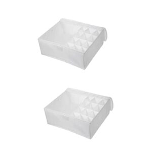 alipis 2pcs underwear storage box plastic storage organizer plastic container collapsible container cloth covered socks container socks box closet underwear organizer underwear drawer bra