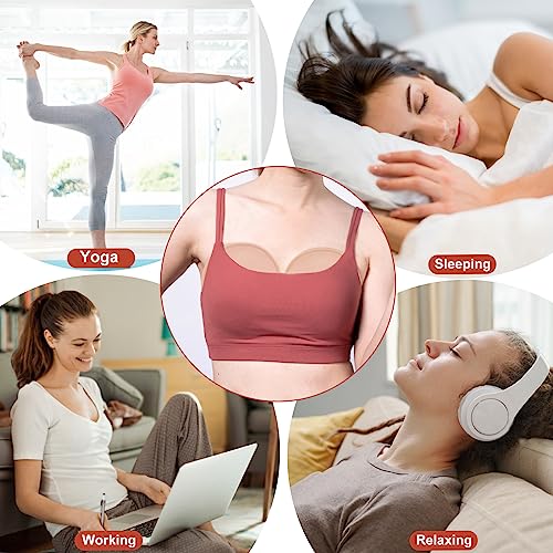 4 Pcs Castor Oil Pack Wrap-Less Mess-Organic Soft Reusable Castor Oil Compress-Breast Pads with 2 Massage Oil Tools-Relaxing Sleeping Soothing-Castor Oil Not Included (Pink)