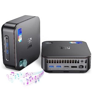 mini pc with speaker, intel i7 11390h(4c/8t, up to 5.0ghz) 16gb ddr4 512gb nvme ssd, micro desktop computer support 8k uhd/wifi 6/bt5.2/usb-c, small pc windows 11 pro with fingerprint login