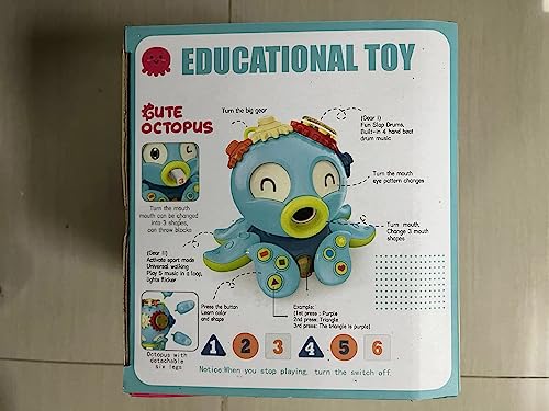 Baby Toys,MOJINO Infant Walker Toy,Octopus Crawling Crab Toy, Early Eduactional Learning Tummy Time Sensory Christmas Birthday Gift for Boy Girl Toddler and Kid