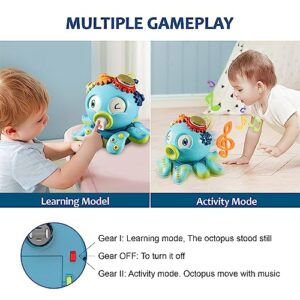 Baby Toys,MOJINO Infant Walker Toy,Octopus Crawling Crab Toy, Early Eduactional Learning Tummy Time Sensory Christmas Birthday Gift for Boy Girl Toddler and Kid