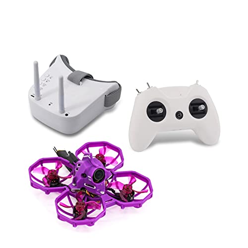 NIRAA FPV Drone Kit Junior Racer 75 Purple Mini Quadcopter Pro Remote Control Toys Flight Controller with Compatible for Caddx Camera HD (Color : Purple RTF)