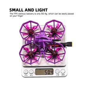 NIRAA FPV Drone Kit Junior Racer 75 Purple Mini Quadcopter Pro Remote Control Toys Flight Controller with Compatible for Caddx Camera HD (Color : Purple RTF)