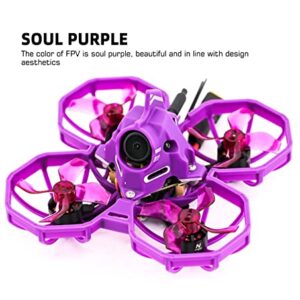 NIRAA FPV Drone Kit Junior Racer 75 Purple Mini Quadcopter Pro Remote Control Toys Flight Controller with Compatible for Caddx Camera HD (Color : Purple RTF)