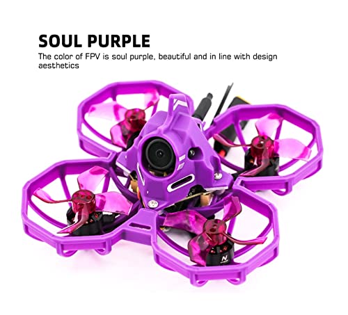 NIRAA FPV Drone Kit Junior Racer 75 Purple Mini Quadcopter Pro Remote Control Toys Flight Controller with Compatible for Caddx Camera HD (Color : Purple RTF)