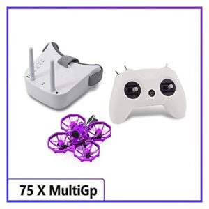 NIRAA FPV Drone Kit Junior Racer 75 Purple Mini Quadcopter Pro Remote Control Toys Flight Controller with Compatible for Caddx Camera HD (Color : Purple RTF)