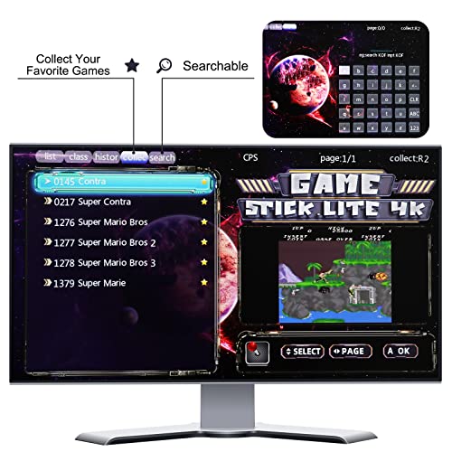 Retro Classic Game Console Wireless HDMI Output System，Built in 10000+ Classic Handheld Video Games 2.4G Wireless Controllers, 9 Emulator Consoles