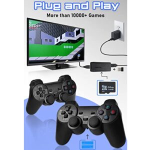 Retro Classic Game Console Wireless HDMI Output System，Built in 10000+ Classic Handheld Video Games 2.4G Wireless Controllers, 9 Emulator Consoles