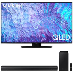 samsung qn50q80ca 50 inch hdr 4k qled smart tv bundle hw-b650 3.1ch soundbar with dolby 5.1 dts virtual:x (2023 model)