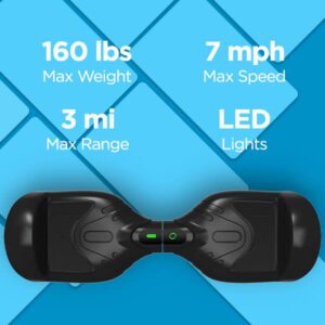 Hover-1 Blast Electric Self-Balancing Hoverboard with 6.5” Tires, Dual 160W Motors & Kart Buggy Attachment | Compatible with Most 6.5" & 8" Electric Hoverboards