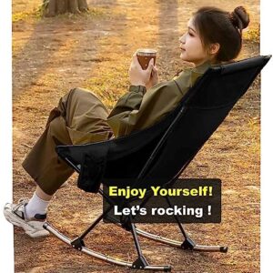 AnYoker Camping Chair, High-Back Compact Backpacking Chair, Portable Folding Chair, Beach Chair with Side Pocket and headrest, Lightweight Hiking Chair 0066YY (Coffee)