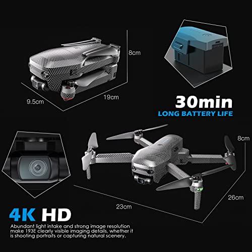 Drones with Camera for Adults 4K Night Vision,30-Min Flight Time,2.5 Mile Long Range,Quadcopter with 3-Axis Brushless Gimbal,Binocular Vision Obstacle Avoidance,Auto Return Home,Follow Me(GD96 Pro)