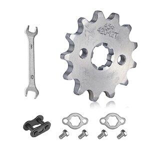 420 chain sprocket 12t front sprocket 17mm for 50cc 70cc 90cc 110cc 125cc dirt pit bike mini bike atv 4 wheeler moped go kart sprocket