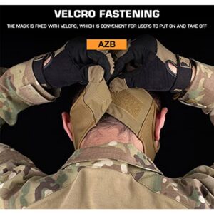 Tactical Shooting Mask Outdoor Breathable Elastic Soft Mask Tactical Free Ears Face Protective Airsoft Combat Mask-M/L