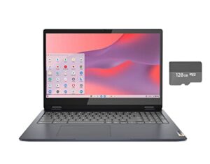 lenovo flex 3i 2-in-1 chromebook | 15.6" fhd touch-screen laptop | intel celeron n4500 processor | 4gb ram| 64gb emmc | intel uhd graphics | chrome os | abyss blue | with 128gb sd card bundle