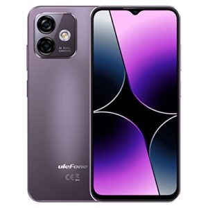 ulefone note 16 pro unlocked cell phone 16gb+256gb, 8-core, 6.52" display smartphone unlocked, android 13, 50mp ai camera mobile phone, 4400 mah, dual 4g lte, fingerprint unlock, u.s. version, purple