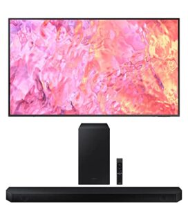 samsung qn50q60cafxza 50" qled 4k quantum hdr smart tv with a hw-q60b 3.1ch soundbar and subwoofer with dtx virtual:x (2023)