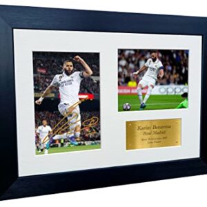 12x8 A4 Karim Benzema 5 Times Champions League Winners Real Madrid Autographed Signed Photo Photograph Picture Frame Football Soccer Poster Gift Triple G