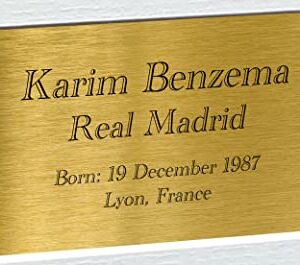 12x8 A4 Karim Benzema 5 Times Champions League Winners Real Madrid Autographed Signed Photo Photograph Picture Frame Football Soccer Poster Gift Triple G