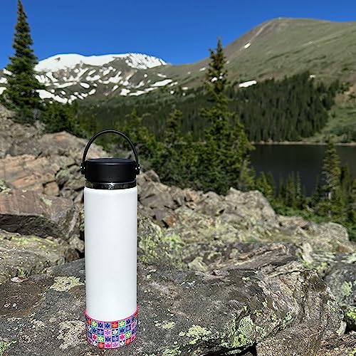 Silicone Water Bottle Boot for Stanley Cup, Hydro Flask, YETI, Owala, Simple Modern, HydroFlask Tumbler Bottles | WIDE | Berry Bouquet Check | Compatible with 32oz, 40oz