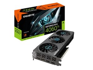 gigabyte gv-n406teagle-8gd geforce rtx 4060 ti eagle 8g graphics card, 3x windforce fans, 8gb 128-bit gddr6, video card