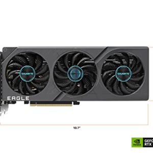 Gigabyte GV-N406TEAGLE-8GD GeForce RTX 4060 Ti Eagle 8G Graphics Card, 3X WINDFORCE Fans, 8GB 128-bit GDDR6, Video Card