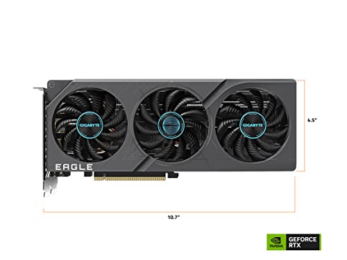 Gigabyte GV-N406TEAGLE-8GD GeForce RTX 4060 Ti Eagle 8G Graphics Card, 3X WINDFORCE Fans, 8GB 128-bit GDDR6, Video Card