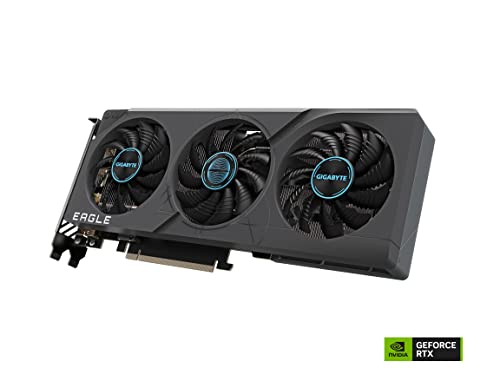 Gigabyte GV-N406TEAGLE-8GD GeForce RTX 4060 Ti Eagle 8G Graphics Card, 3X WINDFORCE Fans, 8GB 128-bit GDDR6, Video Card