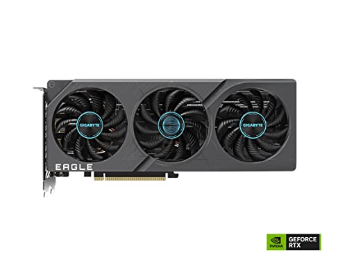 Gigabyte GV-N406TEAGLE-8GD GeForce RTX 4060 Ti Eagle 8G Graphics Card, 3X WINDFORCE Fans, 8GB 128-bit GDDR6, Video Card