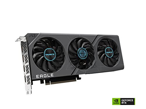 Gigabyte GV-N406TEAGLE-8GD GeForce RTX 4060 Ti Eagle 8G Graphics Card, 3X WINDFORCE Fans, 8GB 128-bit GDDR6, Video Card