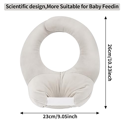 OKHOTCUL Baby Bottle Holder, Bottle Holder for Baby self Feeding, Baby Self Feeding Cushion, Baby Feeding Pillow, BPA-Free, Non-Toxic, Nursing Pillow for Breastfeeding, with Adjustable Waist Strap