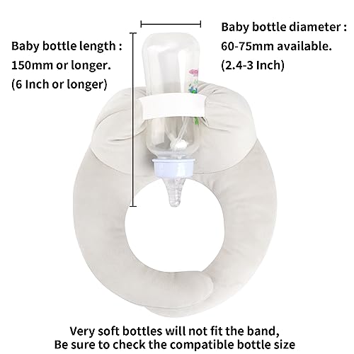 OKHOTCUL Baby Bottle Holder, Bottle Holder for Baby self Feeding, Baby Self Feeding Cushion, Baby Feeding Pillow, BPA-Free, Non-Toxic, Nursing Pillow for Breastfeeding, with Adjustable Waist Strap