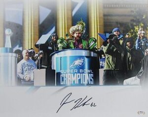 jason kelce philadelphia eagles signed/autographed 16x20 photo psa/dna 179703 - autographed nfl photos