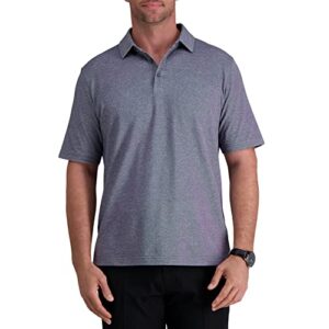 haggar men's short sleeve stretch polo, medium grey