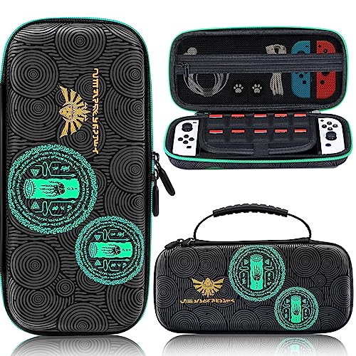 BRHE Switch Case,Carrying Case for Nintendo Switch/Switch OLED Zelda Tear of The Kingdom,Nintendo Switch Case Portable Hard Shell Pouch Carry Travel Game Bag for Nintendo Switch Accessories