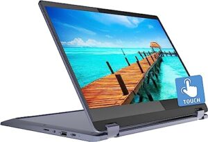 lenovo flagship flex 2 in 1 chromebook 15.6inches fhd touchscreen business student laptop intel celeron n4500 processor 4gb ram 64gb emmc google classroom zoom ready wifi 6 webcam chrome os blue