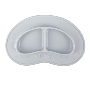 nuby sure grip miracle mat, bpa free, 6+m, gray