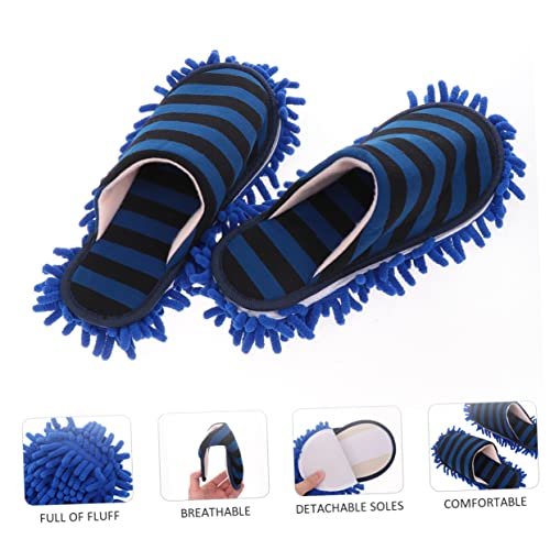 STOBAZA 1 Pair Household Cleaner Microfiber Slippers Pantumblas De Mujer Floor Cleaning Mop Clean Dusting Slippers Hair Cleaners Slippers Dust Cleaning Slipper Clean Slippers Sandals Sock