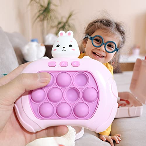 AIPINQI Pop It Game Light Up Fidget Toy, Quick Push Game Console, Whack a Mole Game, Decompression Breakthrough Puzzle Pop Game Machine, Multiple Game Modes Toy for 3+ Years