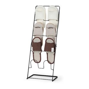 eteli shoe slipper rack organizer 4 tier foldable slipper shelf organizer sandals shoe stand metal shoe rack for entryway bathroom bedroom