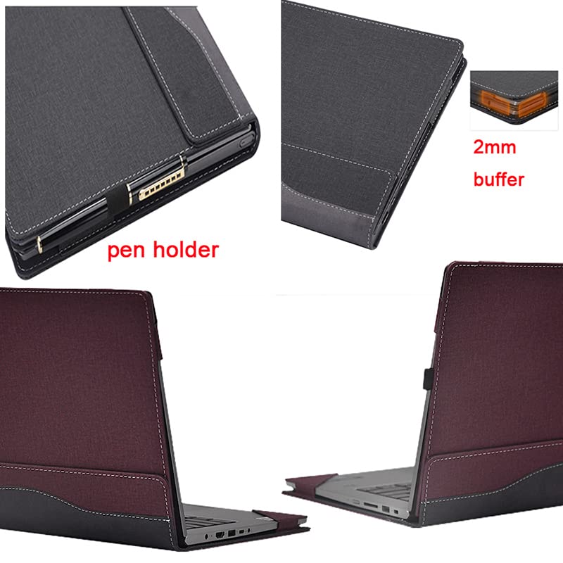 XJchen Laptop Cover for Lenovo Yoga 7 9 14IAP7 14IAL7 14IRP8 ThinkPad P14s T14S Gen 3 Ins 7420 7425 7430 5420 5425 VivoBook Pro 14X OLED N7400 M7400 Protector Case 14c Sleeve (Wine red)