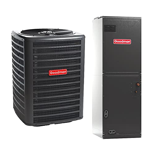 Goodman 3 Ton 14.3 SEER2 High-Efficiency Single Stage Split System Heat Pump GSZM403610 and Multi-Positional Multi-Speed Air Handler AMST36CU1400 with Internal TXV